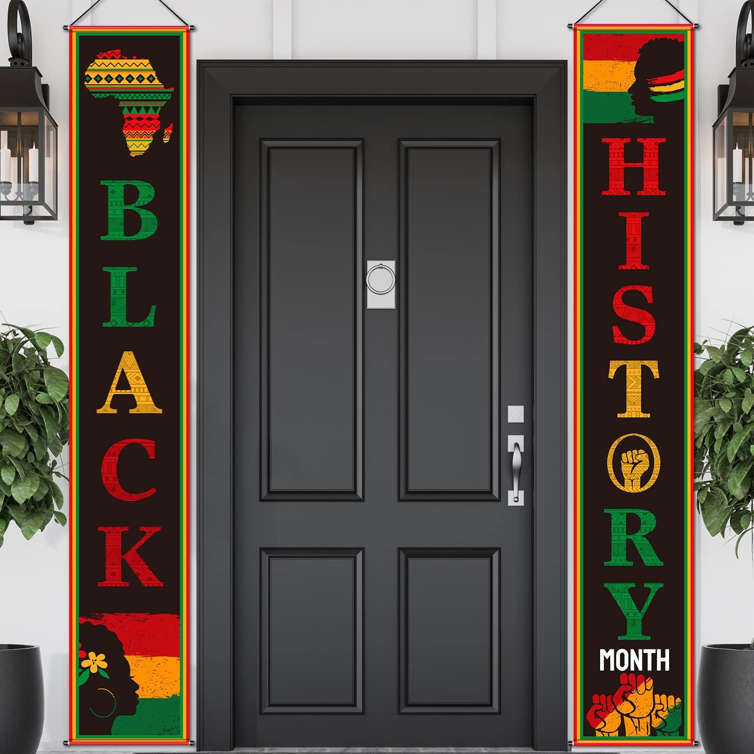 Amazon.com: Black History Month Banner Party Decoration - African BHM ...
