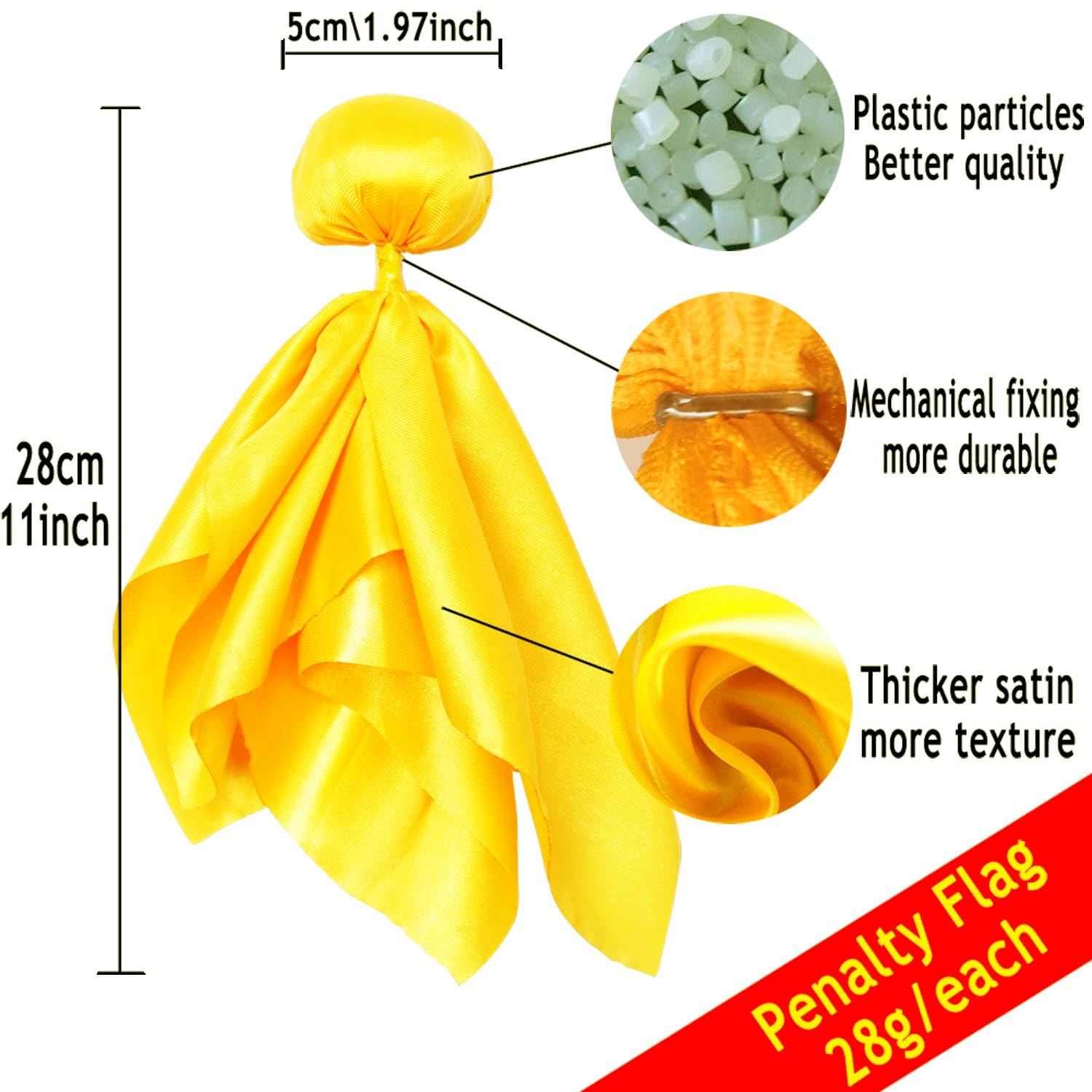 Snapklik.com : Ahuimeius 4 Pcs Yellow Penalty Flag Football Flags