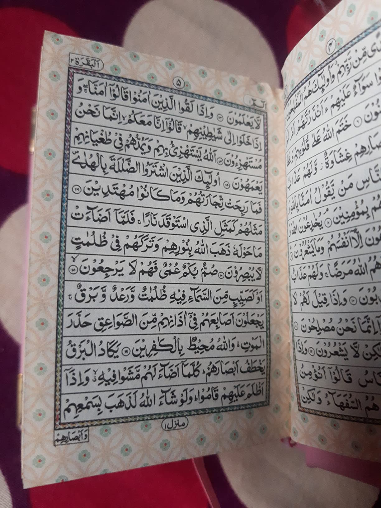 Gip Book Store Pink Velvet Mini Qur'An With Golden Brass Cutout And ...