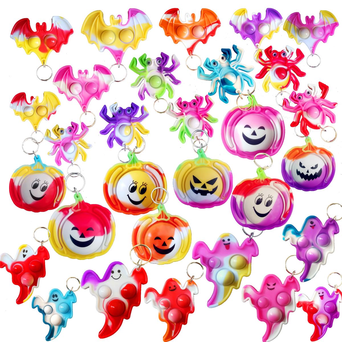 Halloween Pop It Bulk Aazon.co: JDSTY 24 Pack Halloween Ini Fidget ...