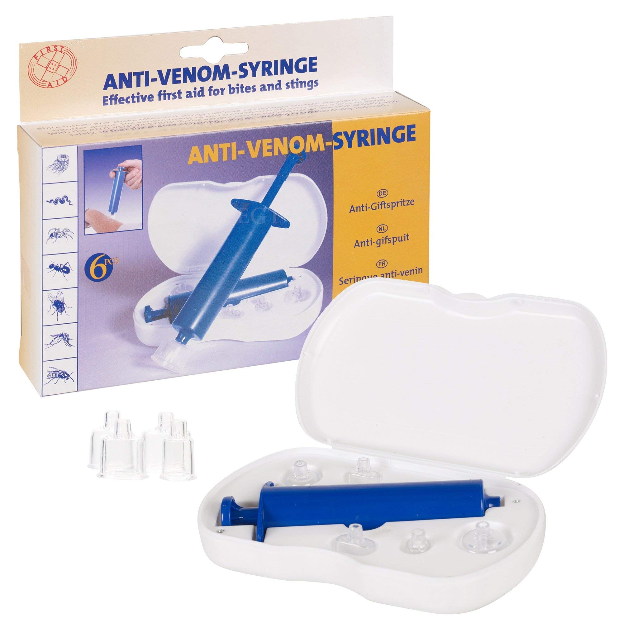 First Aid Emergency Syringe Kit - Contains 1 Syringe and 5 Different ...