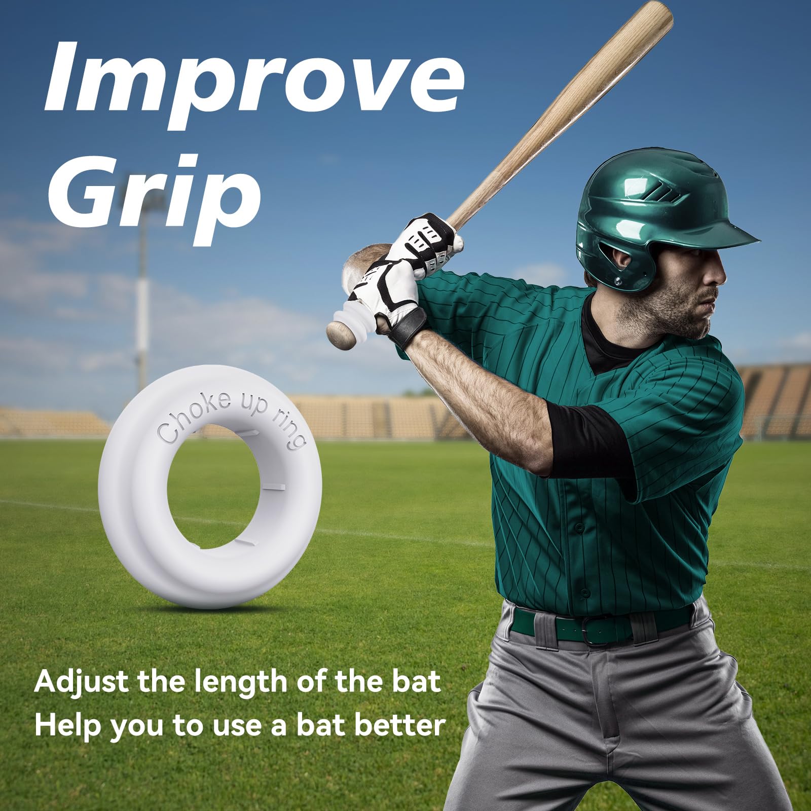 Snapklik.com : 5 Packs Baseball Bat Grip Choke Up Rings Choke Ring ...