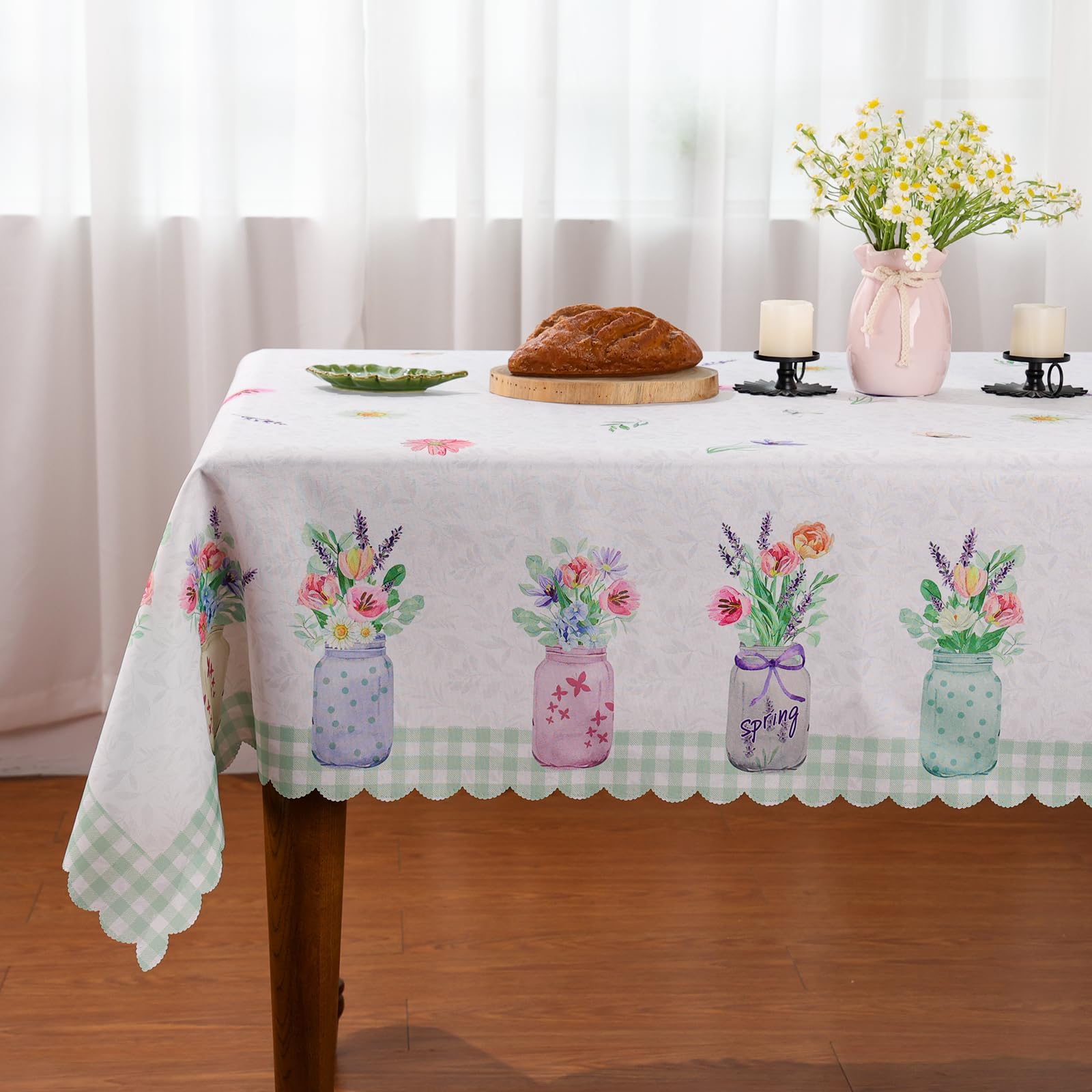 Amazon.com: Spring Summer Tablecloth 60 x 84 Inches, Spring Summer ...