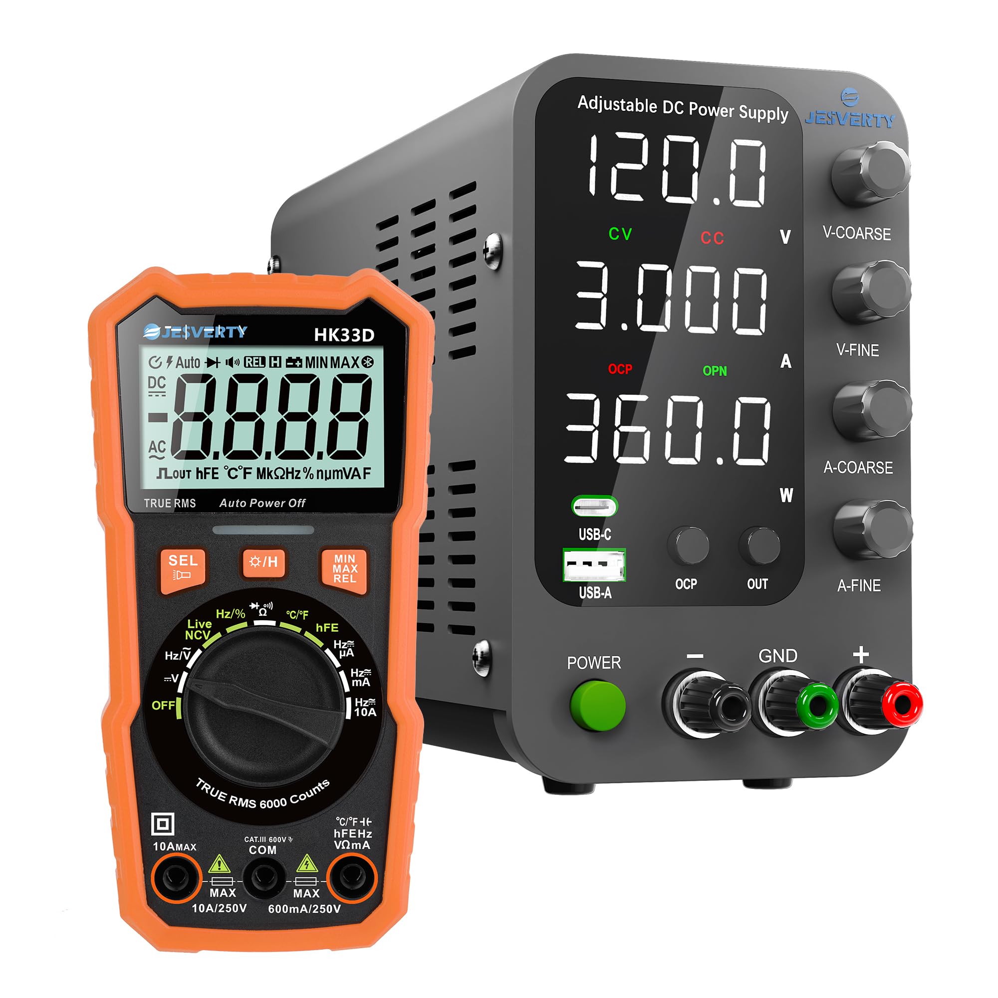 Amazon.com: Jesverty DC Power Supply Variable 0-120V 0-3A Adjustable ...