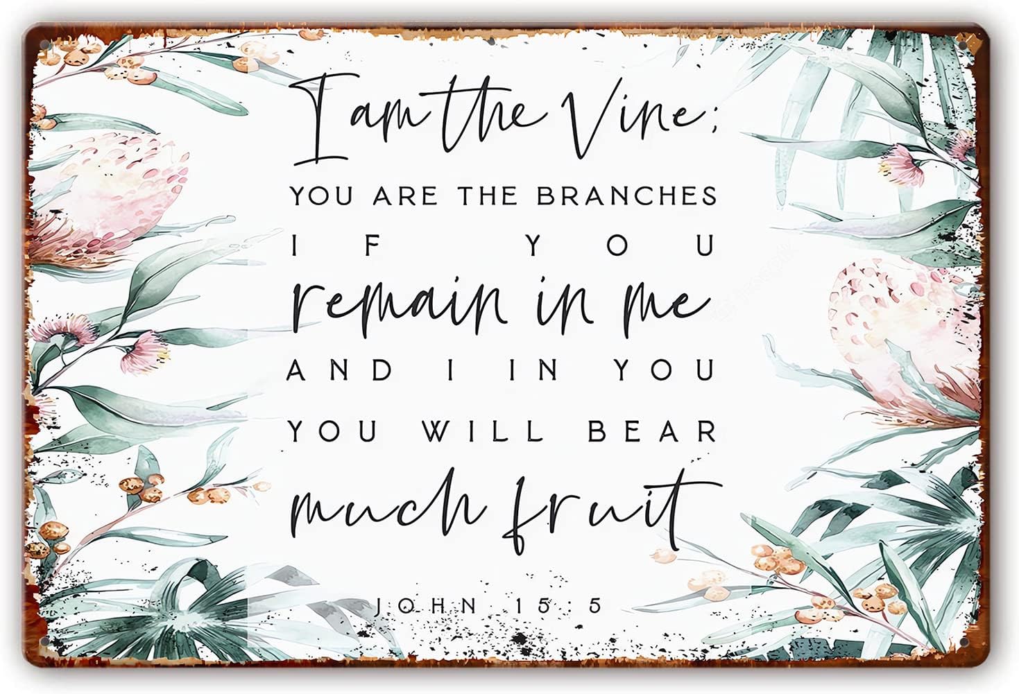I Am The Vine and You are The Branches John 15 5 Bible Verse Wall Art ...