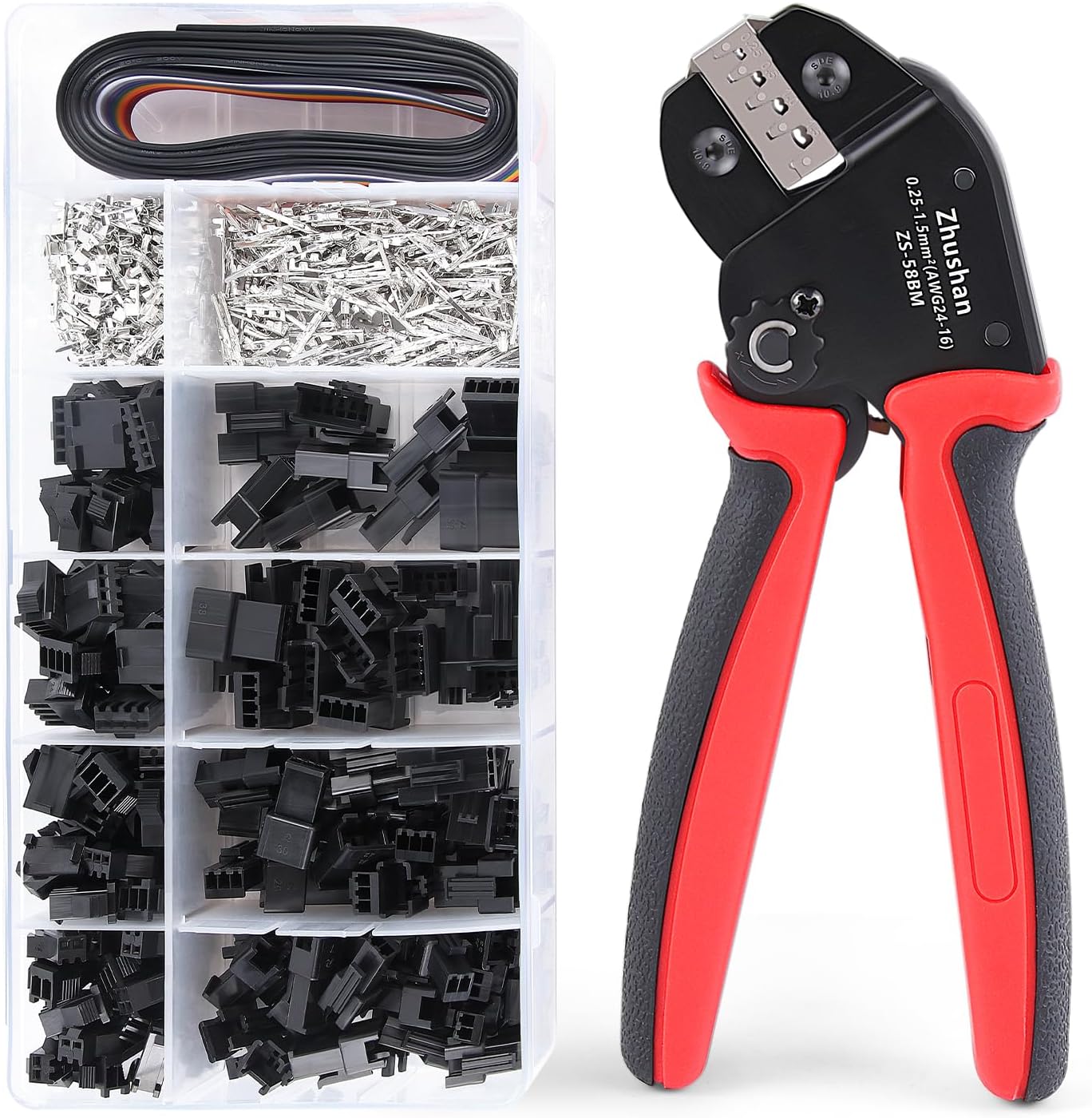 Zhushan JST Connector Kit with Open Barrel Crimper - 590PCS JST-SM Kit ...