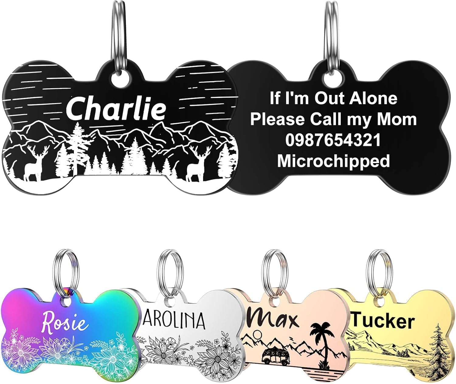 YEHANTI Stainless Steel Personalized Dog Tags, Custom Dog Tags, Anti ...