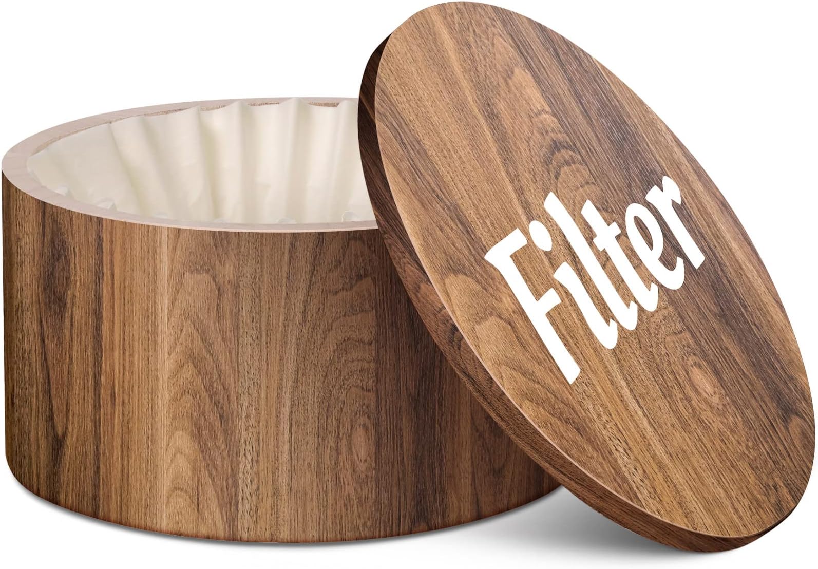 Amazon.com: ELLDOO Coffee Filter Holder, Bamboo Basket Coffee Filter ...