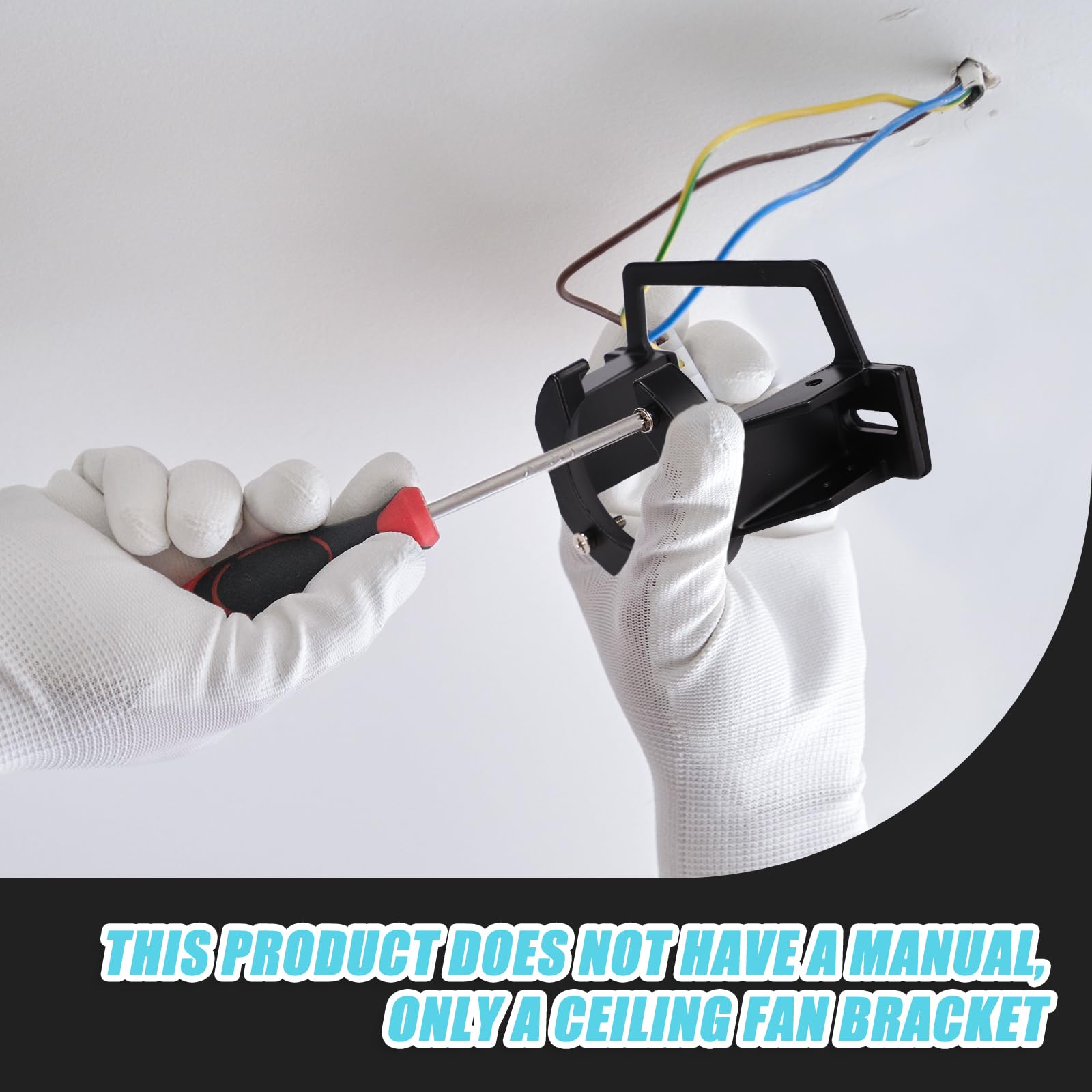 Snapklik.com : Ceiling Fan Bracket, Black Cathedral Canopy Bracket ...