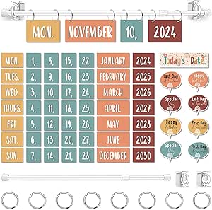Amazon.com: Boho Flip Calendar for Classroom – 77 Pcs Classroom ...