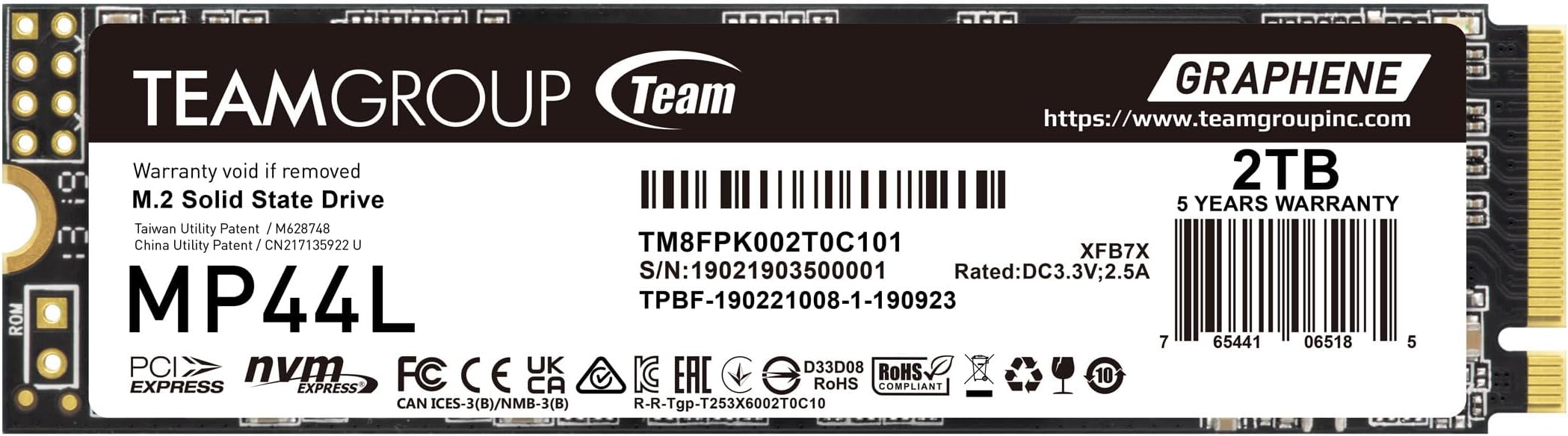 TEAMGROUP MP44L 2TB SLC Cache NVMe 1.4 PCIe Gen 4x4 M.2 2280 Laptop ...