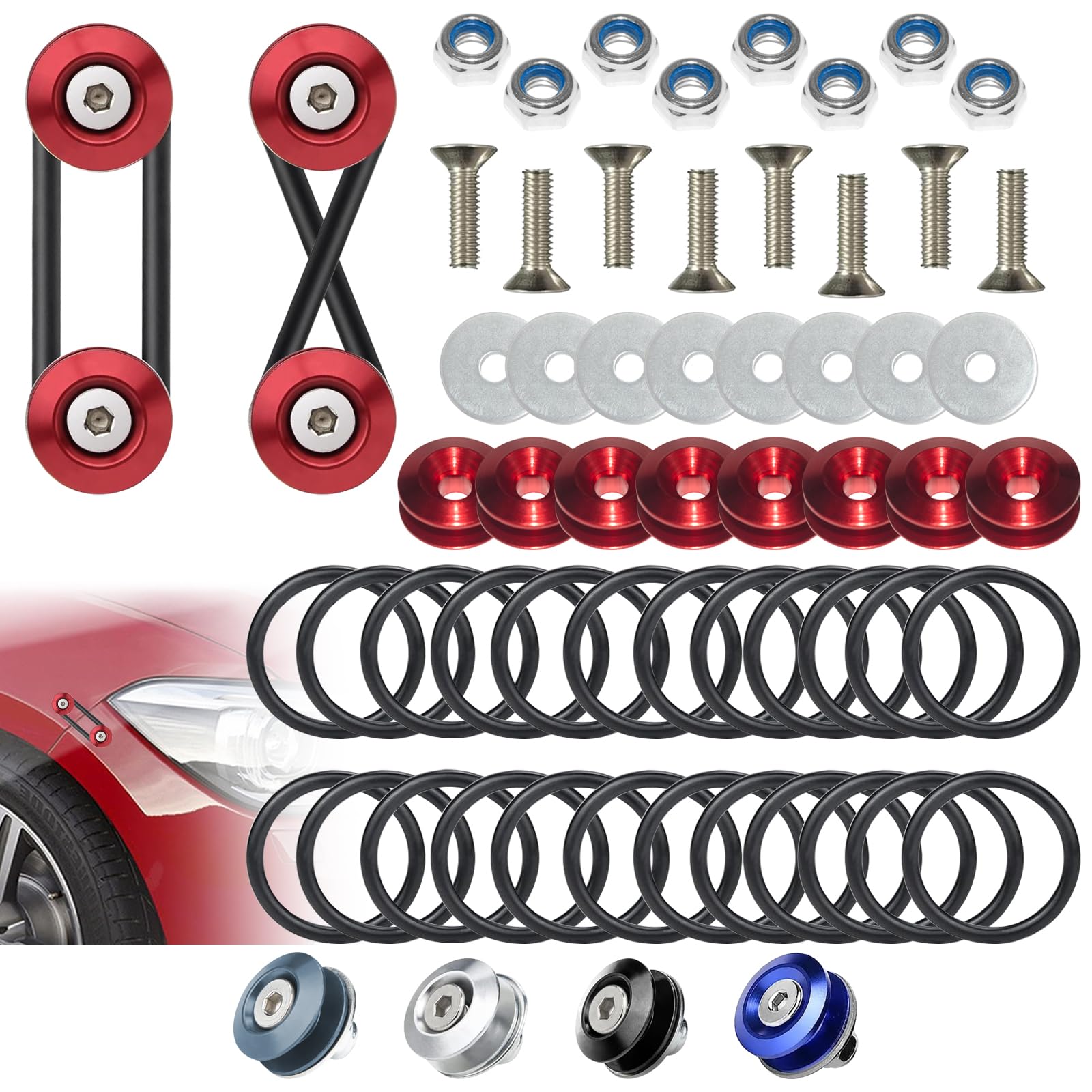 Amazon.com: Universal Car Bumper Quick Release Clips Fasteners Kit ...