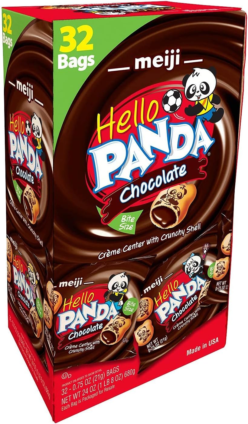 Hello Panda Chocolate Creme Filled Cookies Jumbo Box - 32 Bags : Amazon ...