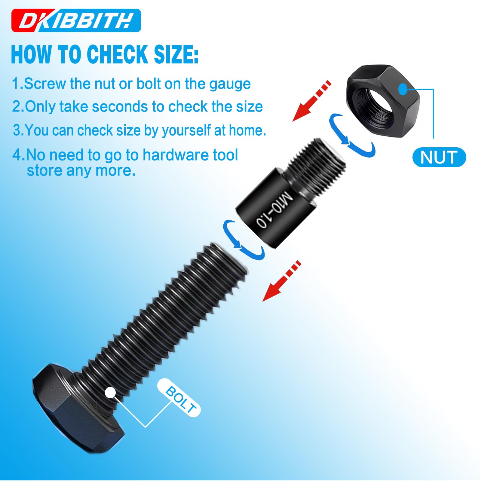 Snapklik.com : 44-pc Nut And Bolt Thread Checker Set - Female & Male ...