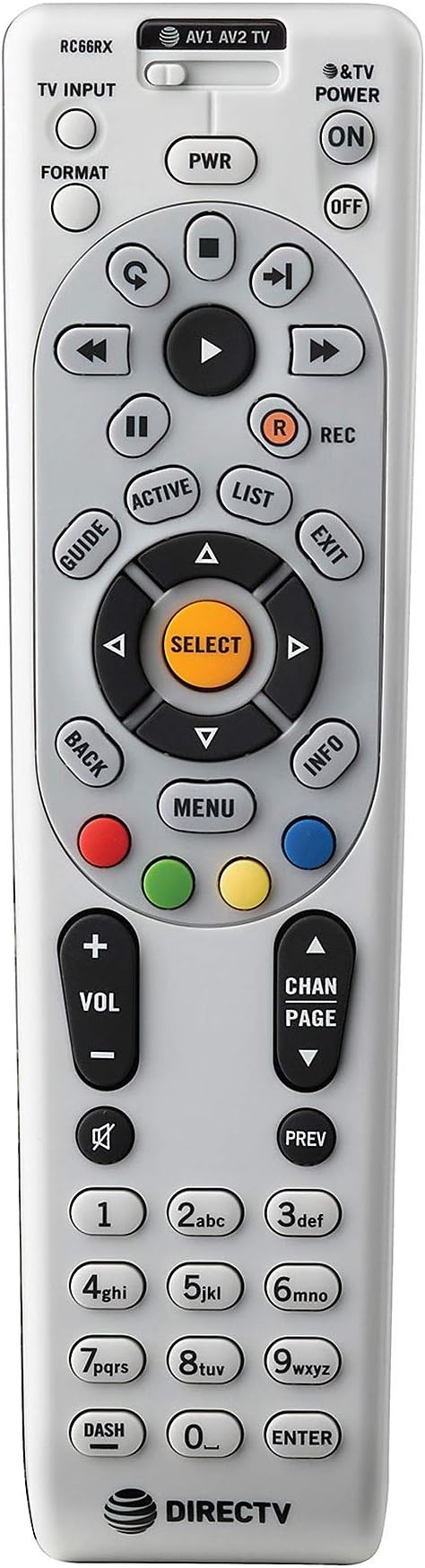 Amazon.com: ReplacementIR Remote Control for DIRECTV RC66RX RC65R 4 ...