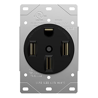 ENERLITES 50 Amp Range Receptacle RV and Electric Vehicles, 3-Pole, 4 ...