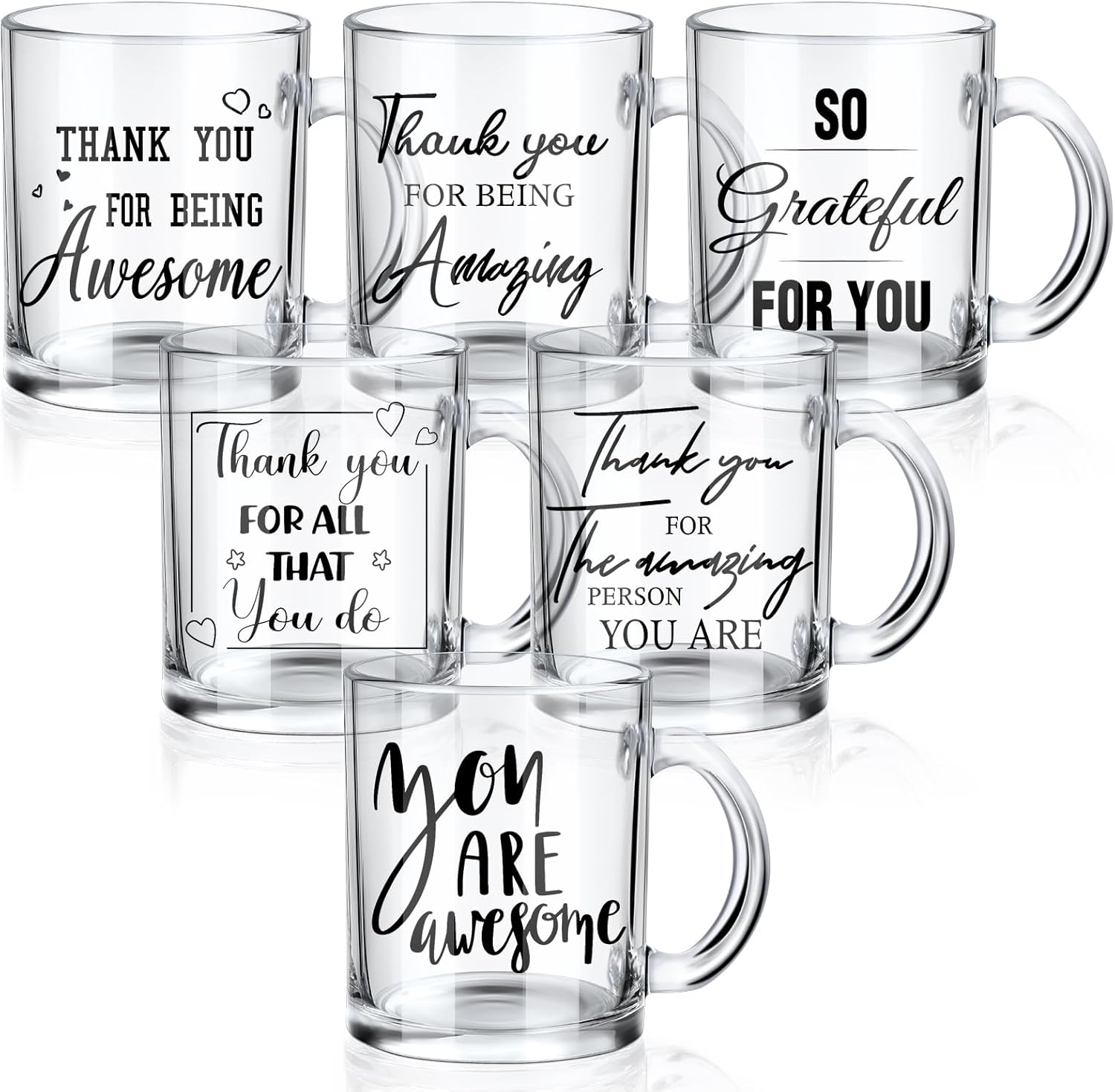 Amazon.com: Funnymoom 6 Pack Employee Appreciation Coffee Mugs Bulk ...