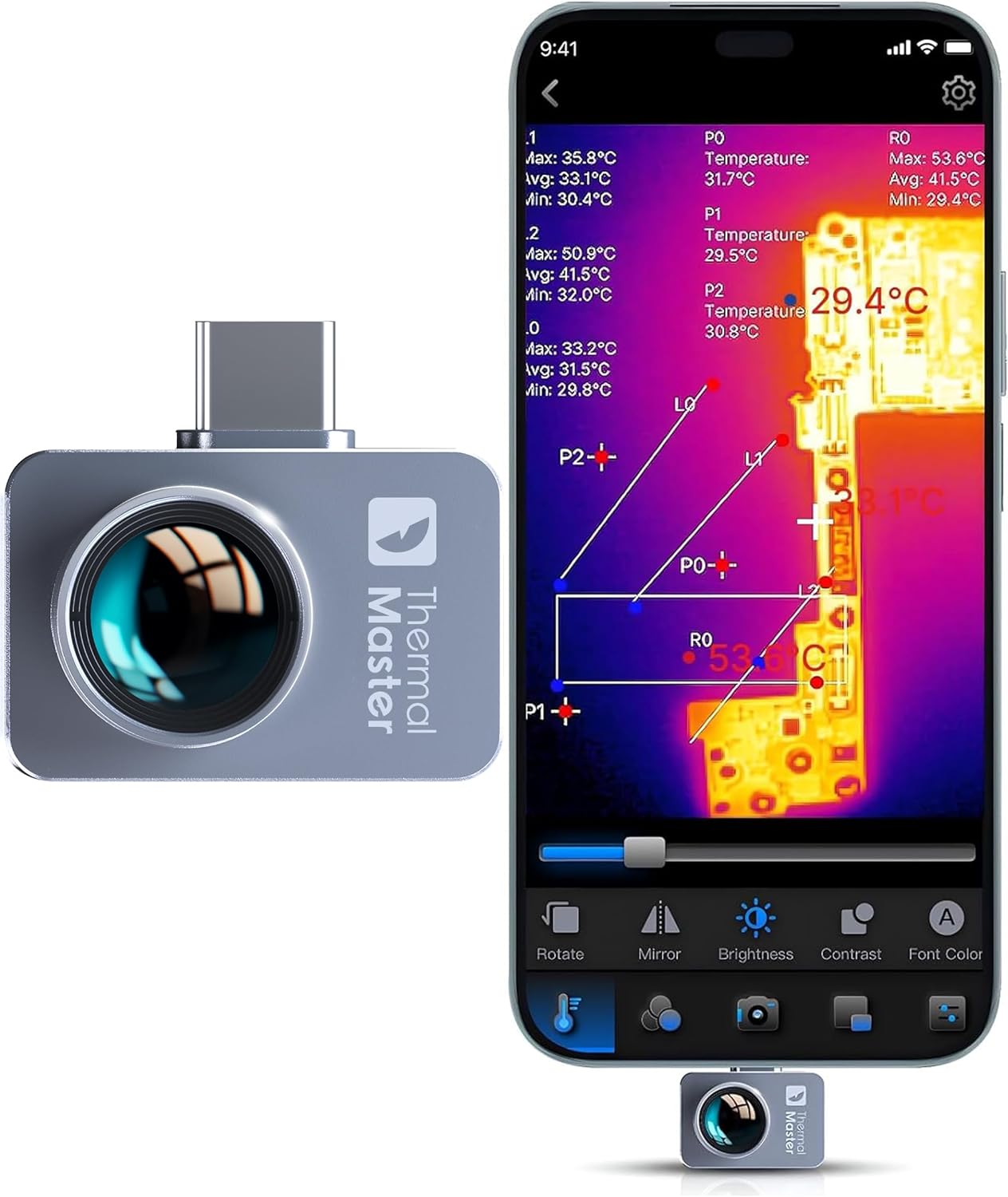 Amazon.com: Thermal Master P2 Pro Thermal Camera – 512×384 IR, Macro ...