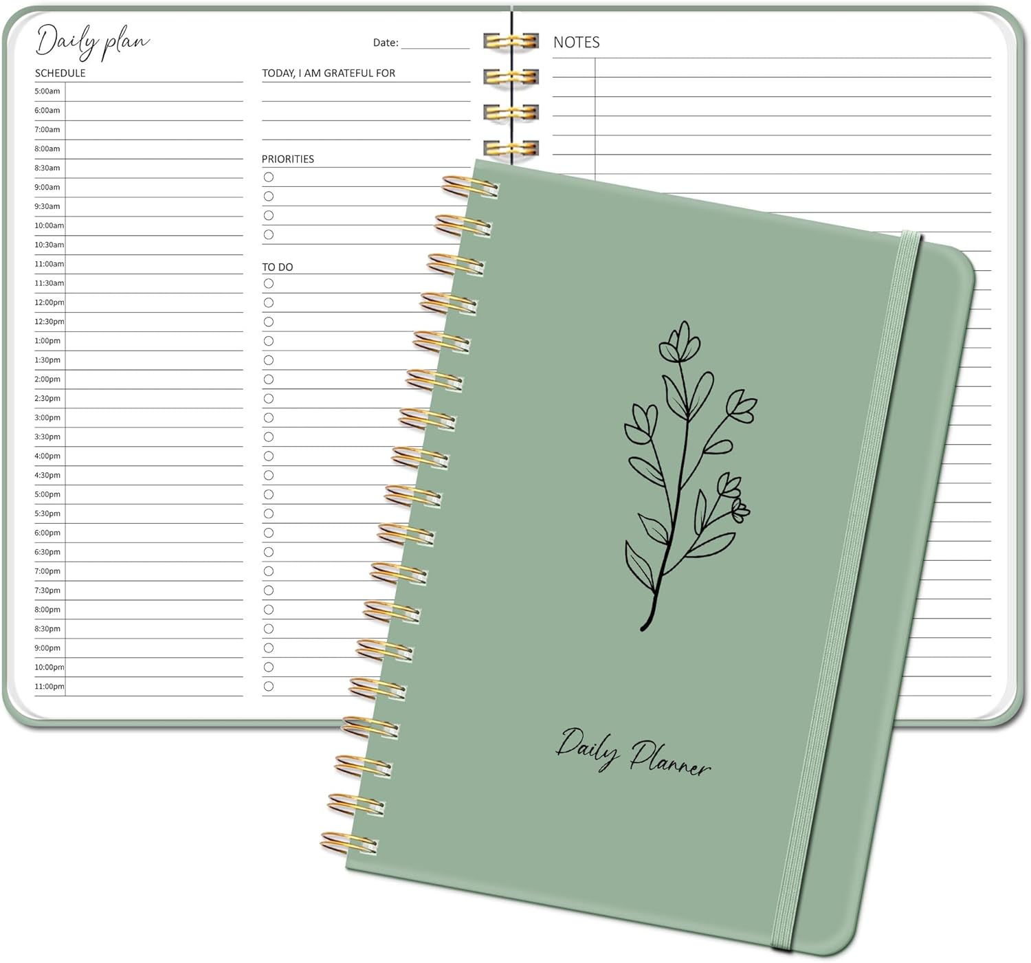 Amazon.com : Daily Planner To Do List Notebook with Hourly Schedule ...