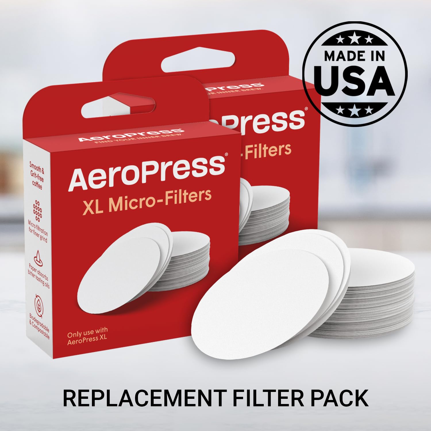 Snapklik.com : AeroPress XL Replacement Filter Pack - Micro-filters For ...
