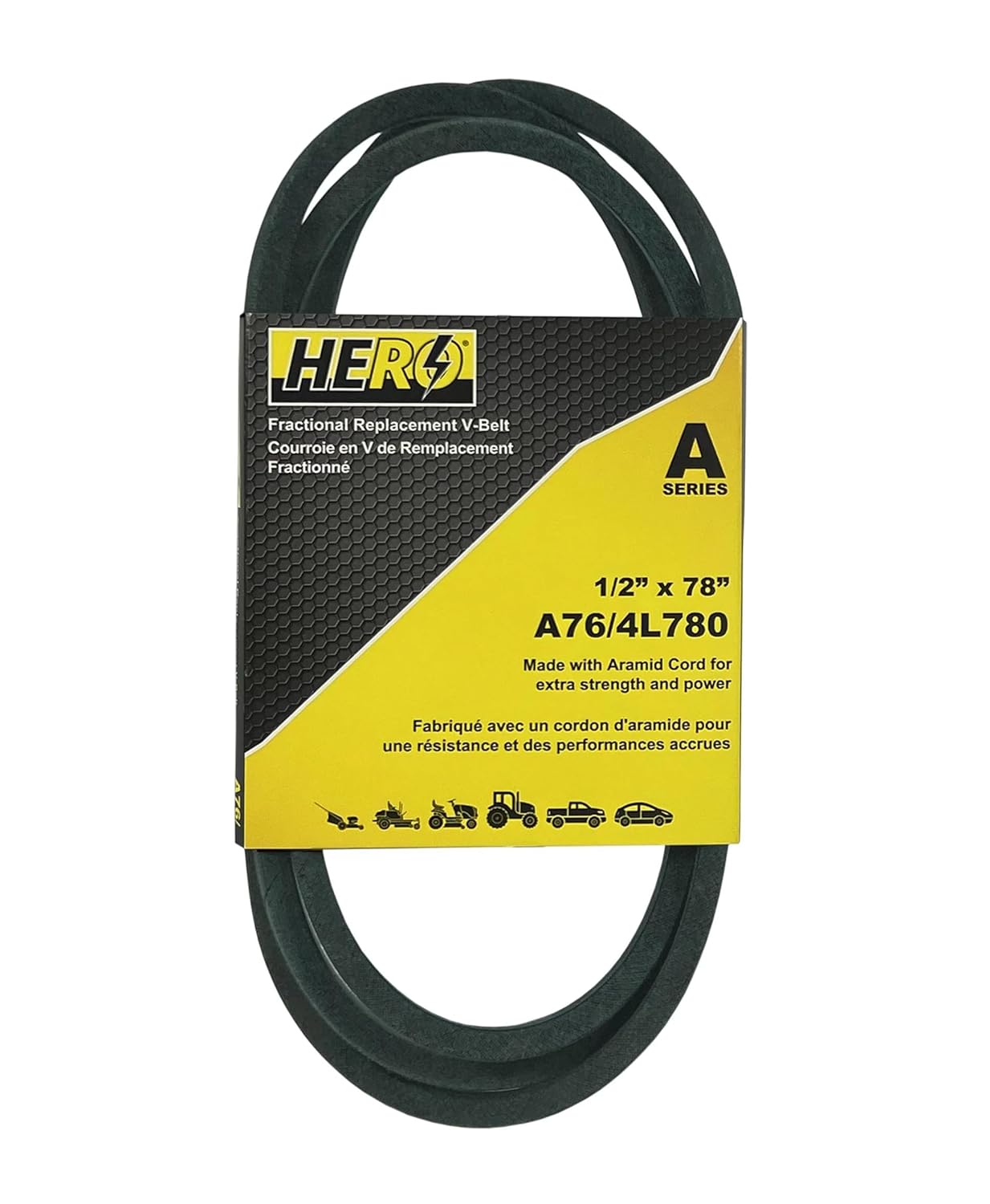 Amazon.com: HERO® 1/2 inch x 78 inch Aramid Kevlar Lawn Mower Belt ...