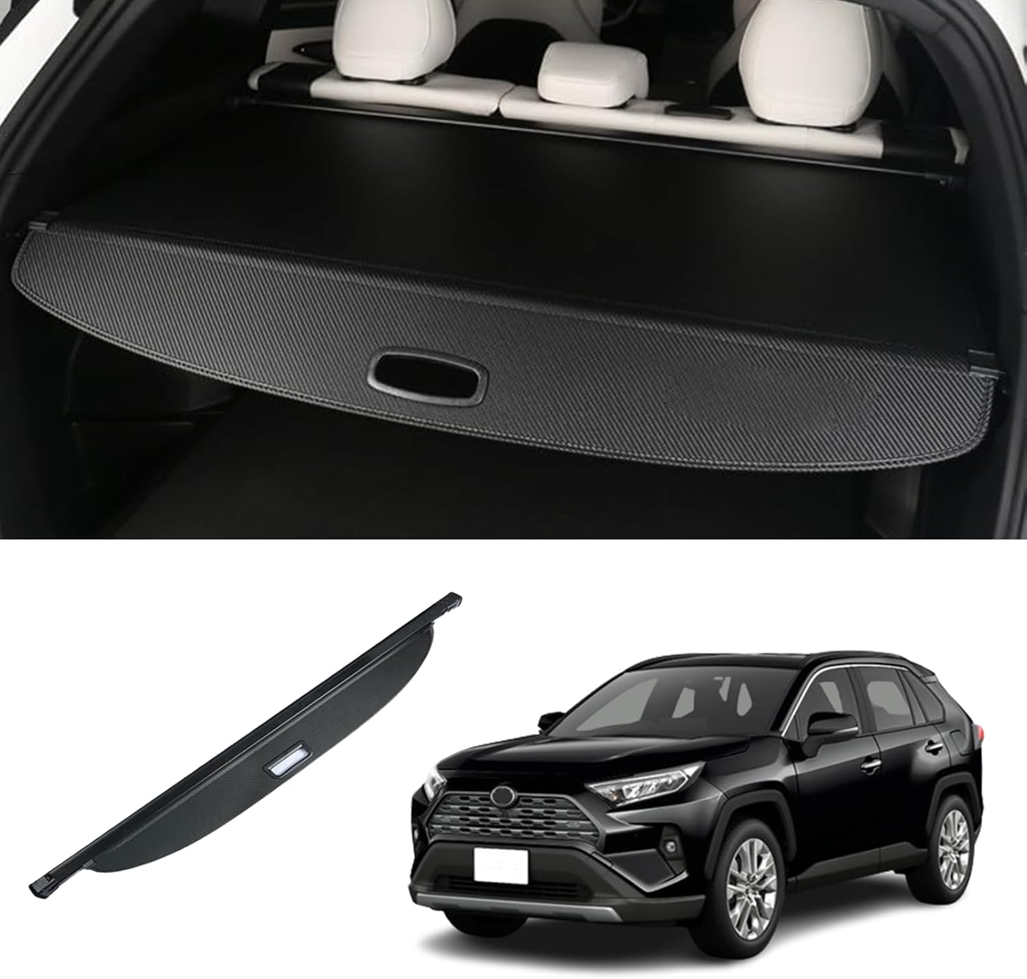 Amazon.co.jp: Temiry 新型 RAV4 50系 トノカバー ロールシェード トランクカーテン ラゲッジ収納 断熱 遮光 防水 2019年4月〜現行 車種専用設計 トランク収納 ...