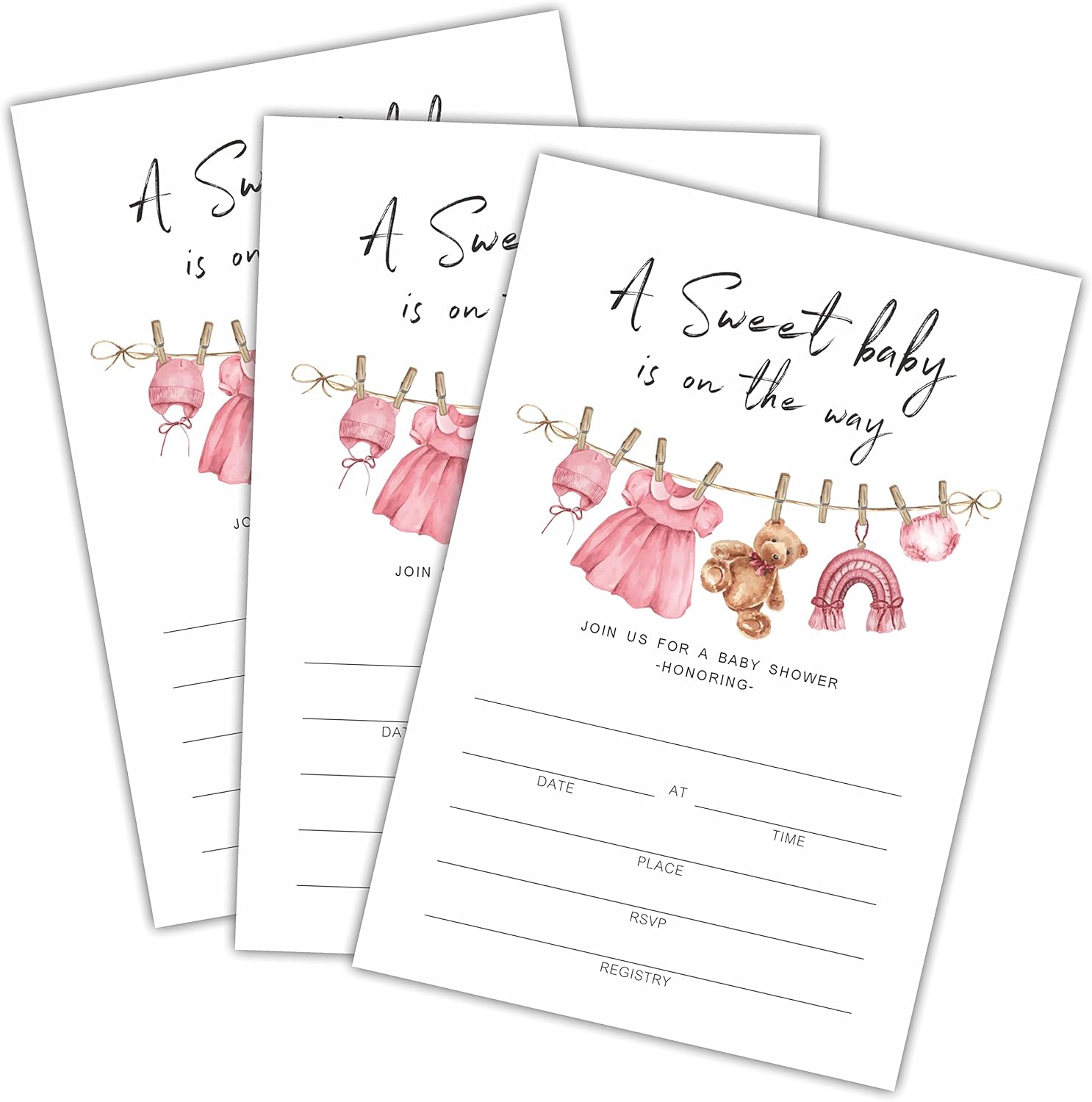 Amazon.com: Sweet Baby Accessory Baby Shower Invitation,Boho Baby ...