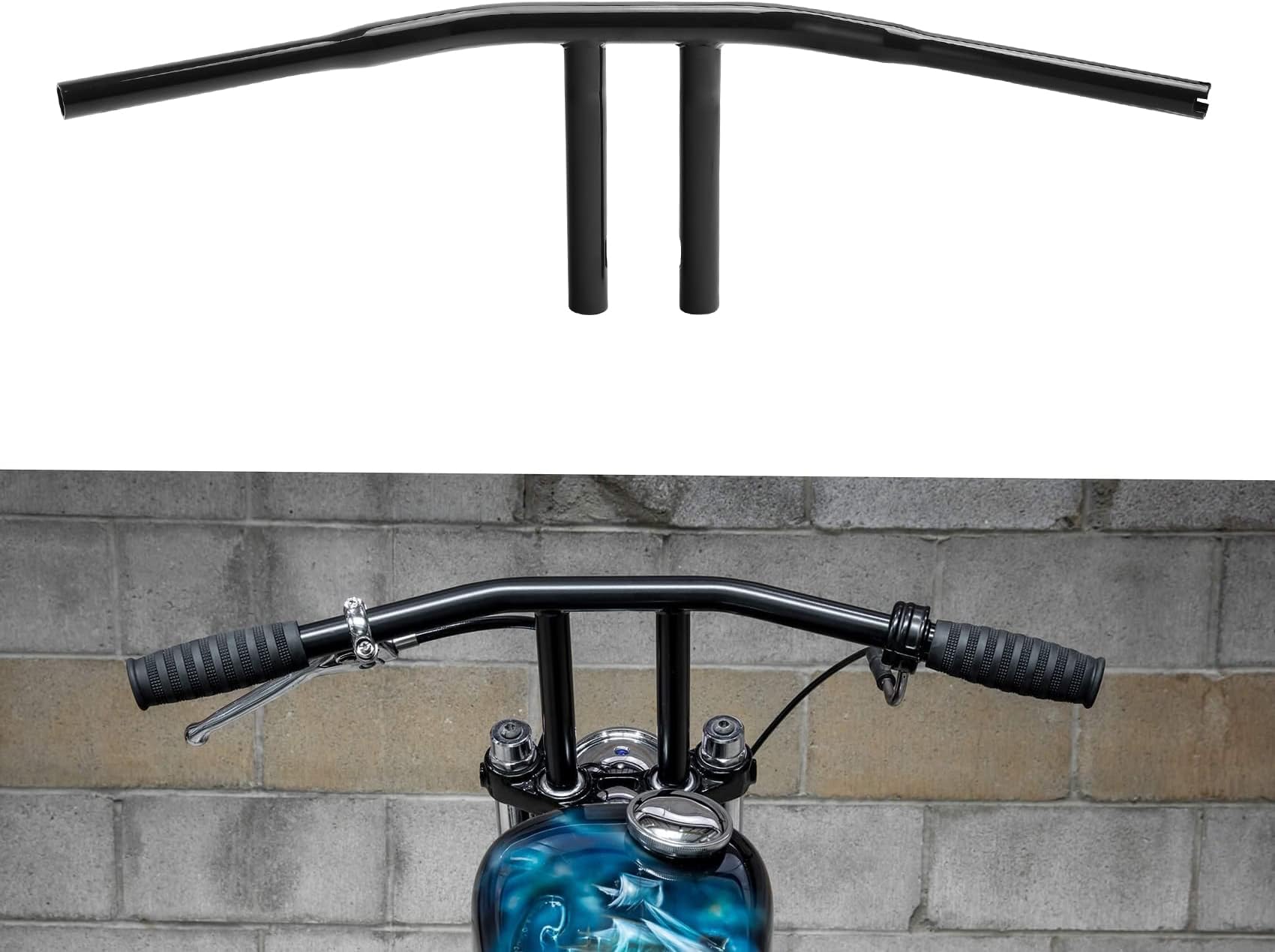 Amazon.com: XMT-MOTO 10" Rise T-Bar 1-1/4" Fat Handlebar Fit For Harley ...