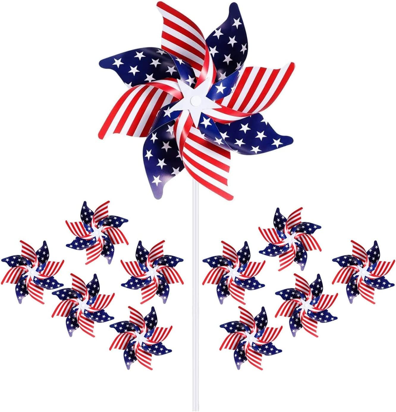 Amazon.com: Independence Day Windmill Wind Flag,18 CM American Flag ...