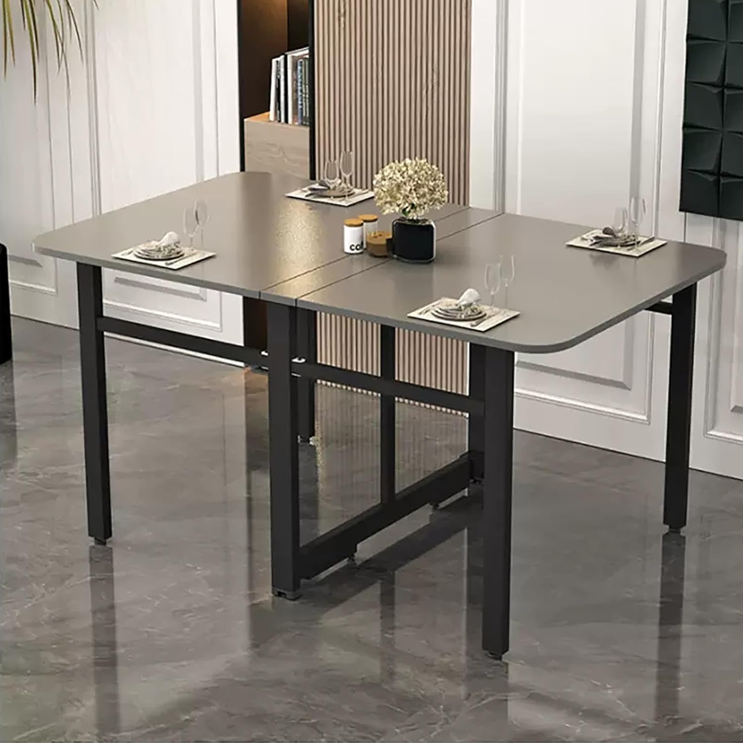 Drop Leaf Dining Table, Modern Folding Dining Table & Expandable ...