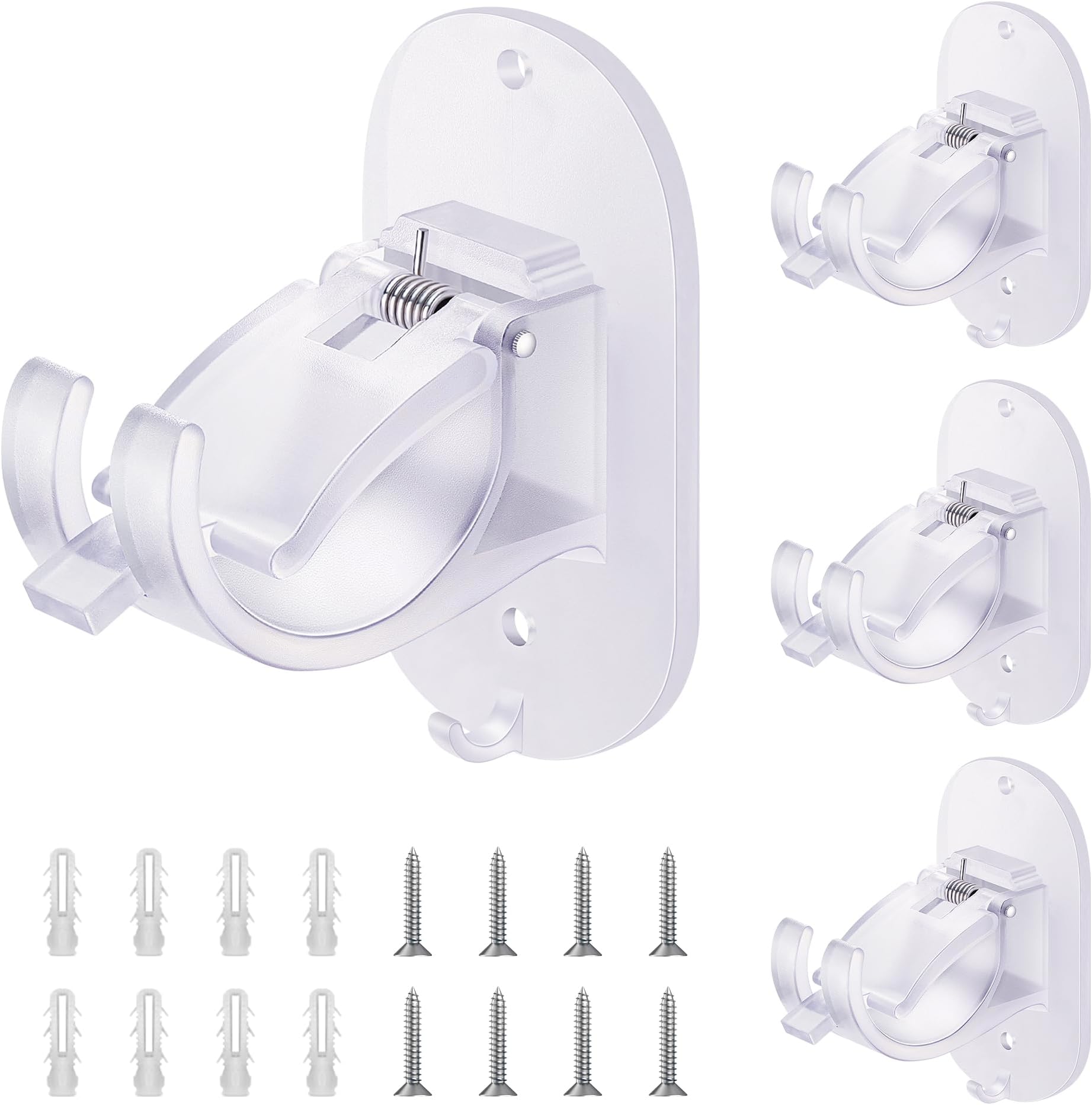 Rod Brackets For Pole Rods 4-Pack Heavy Duty Shower Rod Brackets ...