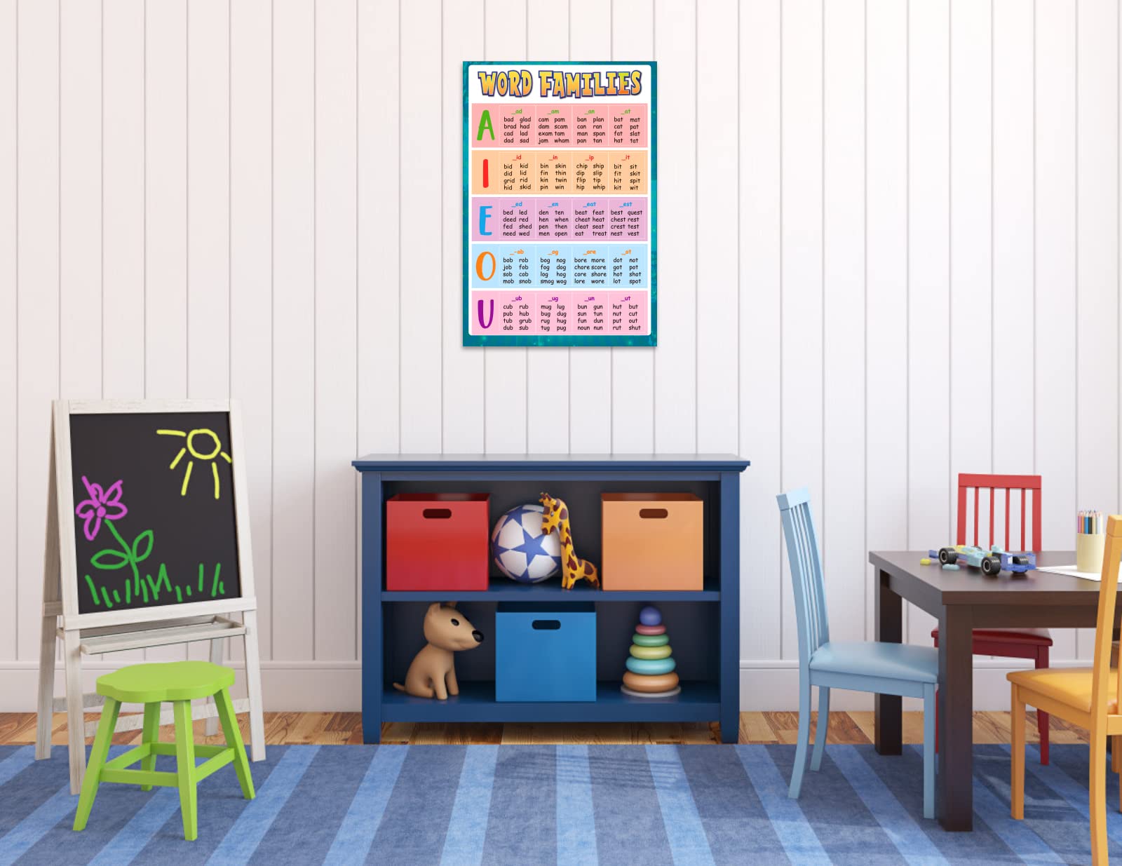 Snapklik.com : Sight Words And Word Families Poster,12"x18" Word Wall ...