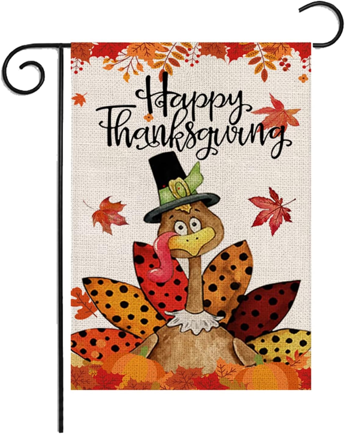 Amazon.com : Shuitouk Happy Thanksgiving Garden Flags for Outside 12x18 ...