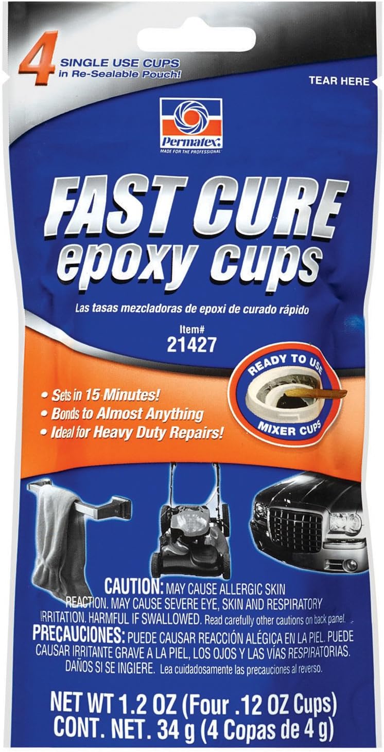 Amazon.com: Permatex 21427 Fast Cure Epoxy - Pouch of 4 : Automotive