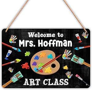 Amazon.com: 22.Fevrier Personalized Teacher Name Welcome to Art Class ...