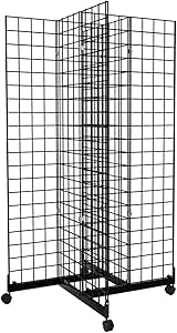 Amazon.com: Bonnlo 5' x 2' Grid Panel Tower, 4-Way Floorstanding Grid ...