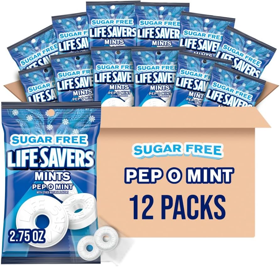 Amazon.com: LIFE SAVERS Breath Mints Sugar-Free - Pep O Mint Hard Candy ...