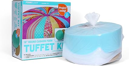 Amazon.com: Fairfield Round Foam Tuffet DIY Cushion Pillow Kit, 18" x ...