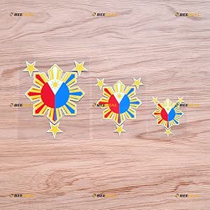 Amazon.com - Eight-ray Sun Stars Philippines Flag Filipino Vinyl Decal ...
