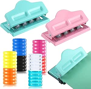 Amazon.com: PerKoop 2 Pcs Mushroom Discbound Hole Punch 4 Holes ...