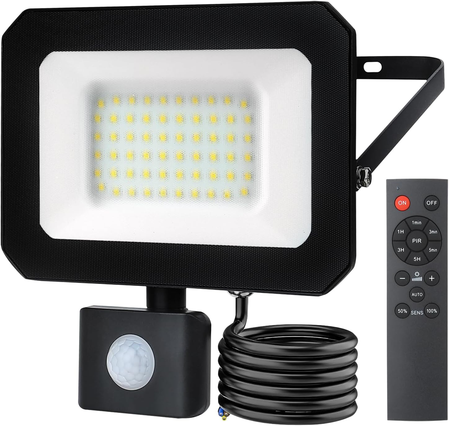 HLFVLITE LED Flood Light Outdoor, 50W Security Light Motion Sensor Wall ...