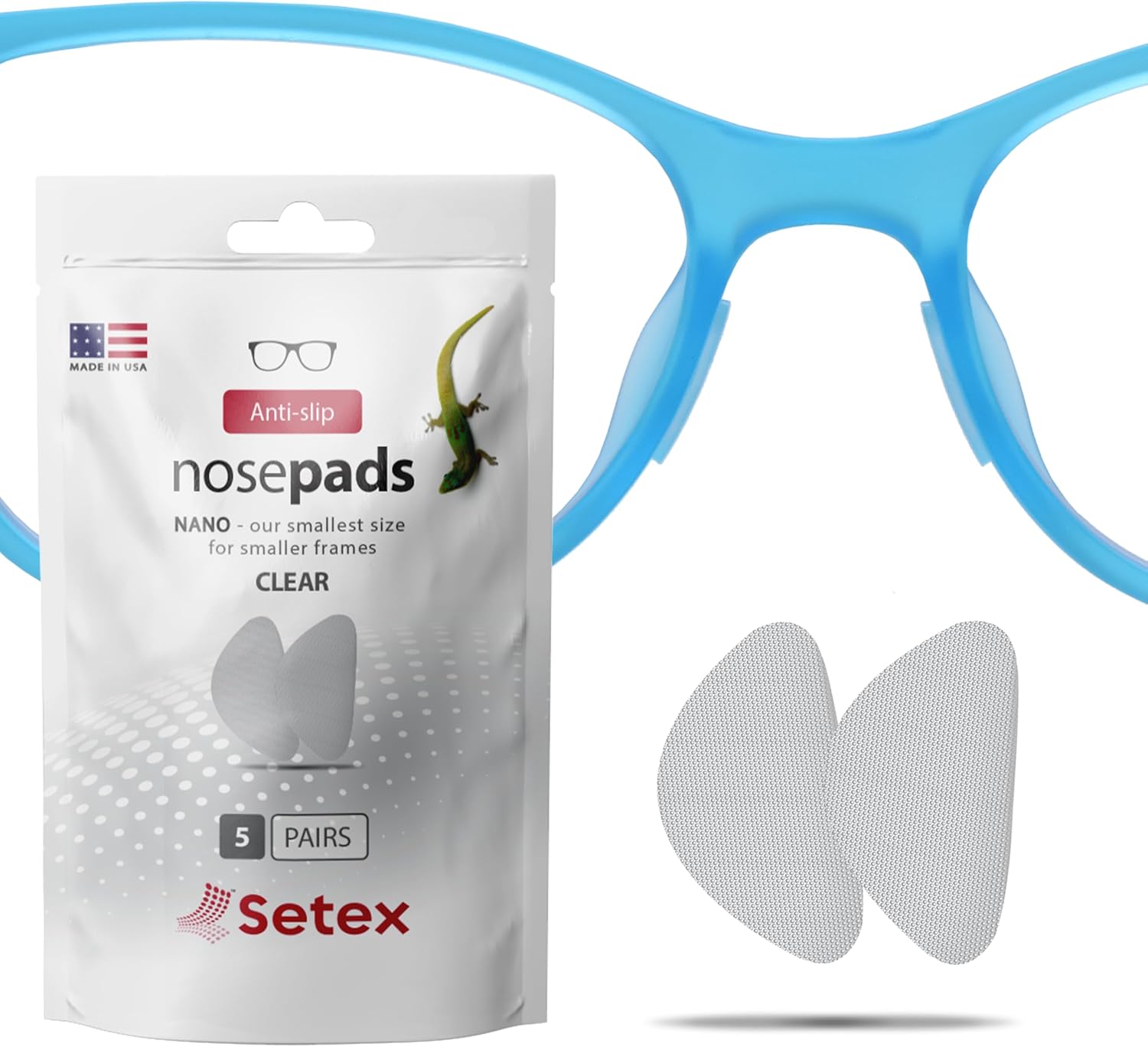 Amazon.com: Setex Gecko Grip Nano 0.6mm Anti Slip Eyeglass Nose Pads ...