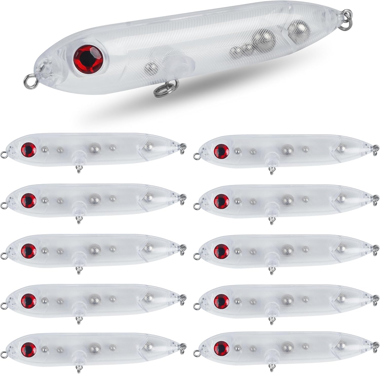 Unpainted Crankbaits Blank Fishing Lures Kit, 10PCS/12PCS Hard Minnow ...