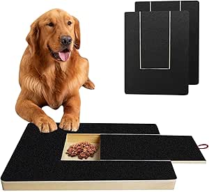 Duscdesp Dog Nail Scratchboard with Snack Box,Dog Scratch Board for ...