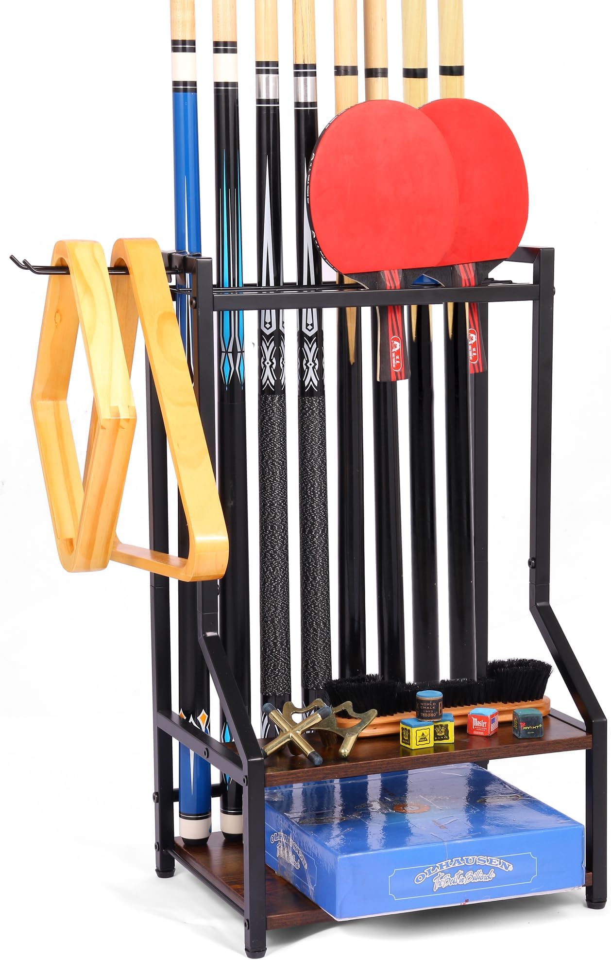 Amazon.com: Shinoske Pool Cue Rack with Wheels - Portable Rolling Pool ...