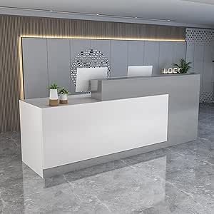 Amazon.com: LMSYDSS Reception Counter Desk, Front Counter Desk with ...