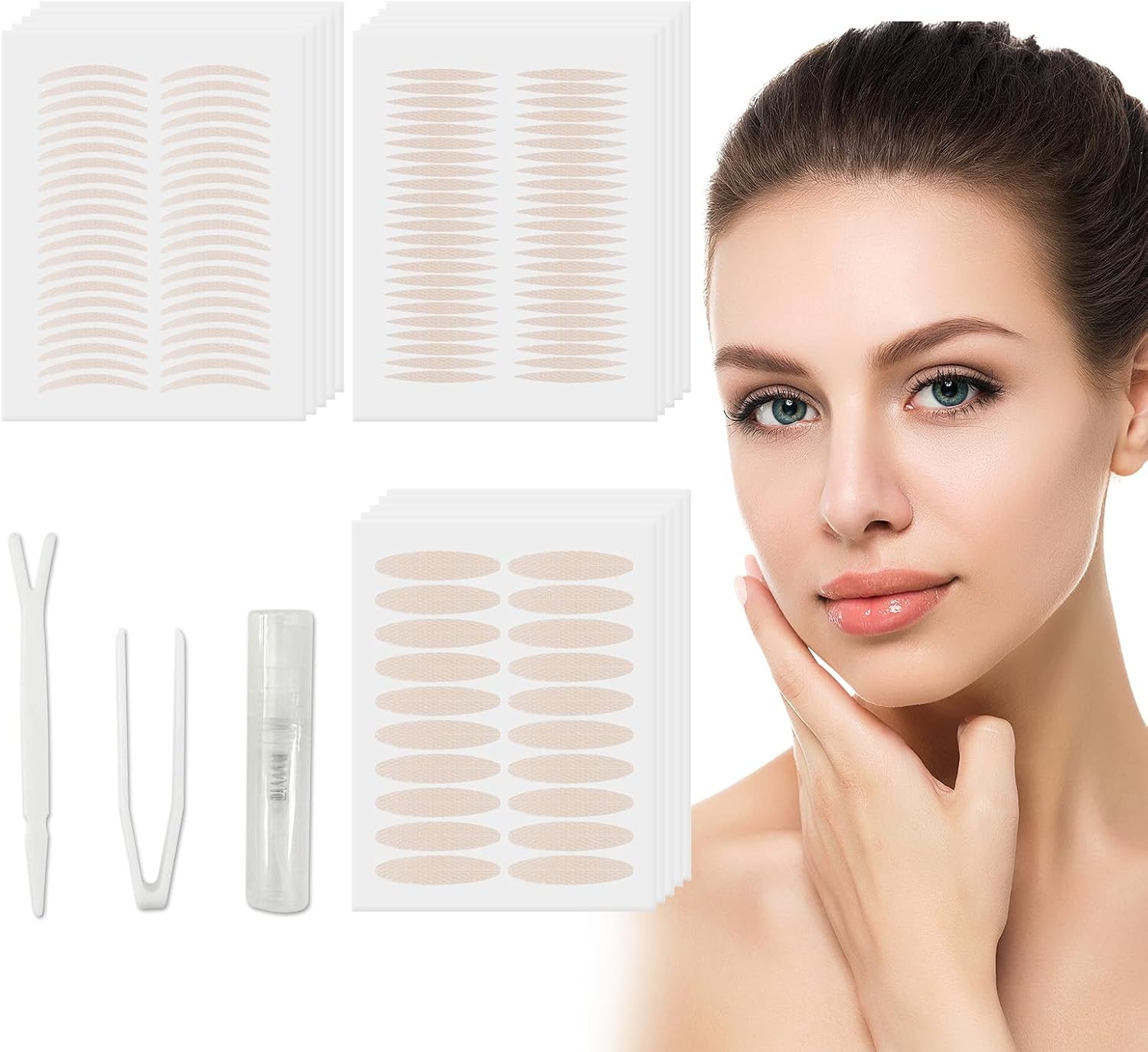 Eyelid Lift Strips Set 640Pcs Breathable Eyelid Tape for Heavy Hooded ...
