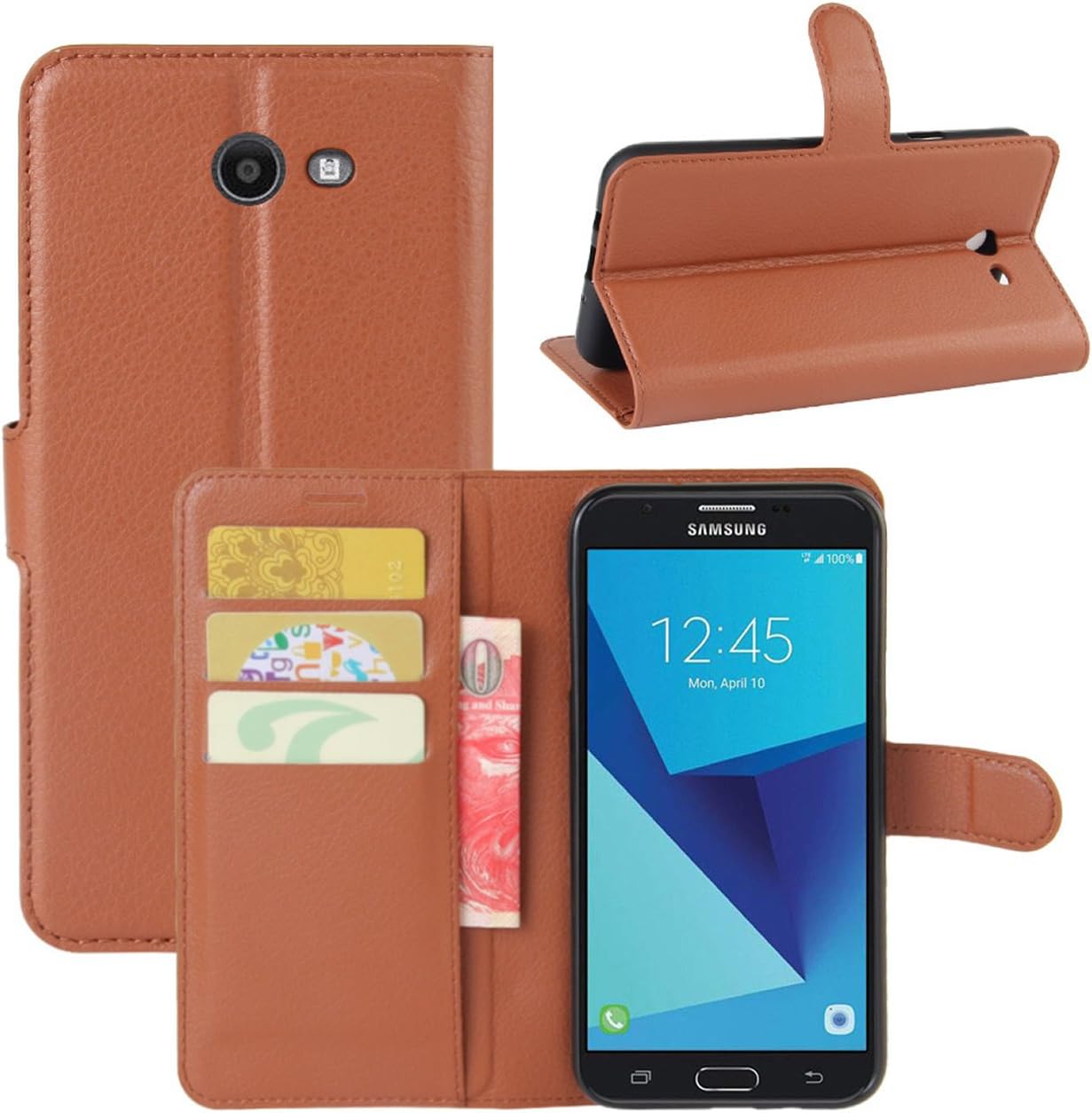 Amazon.com: Galaxy J5 2017 Case, Fettion Premium PU Leather Wallet Flip ...