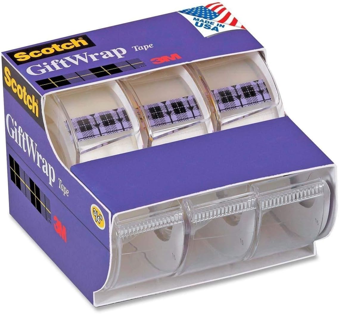 Amazon.com: Scotch Gift Wrap Tape 0.75 x 300, 3 Pack : Office Products