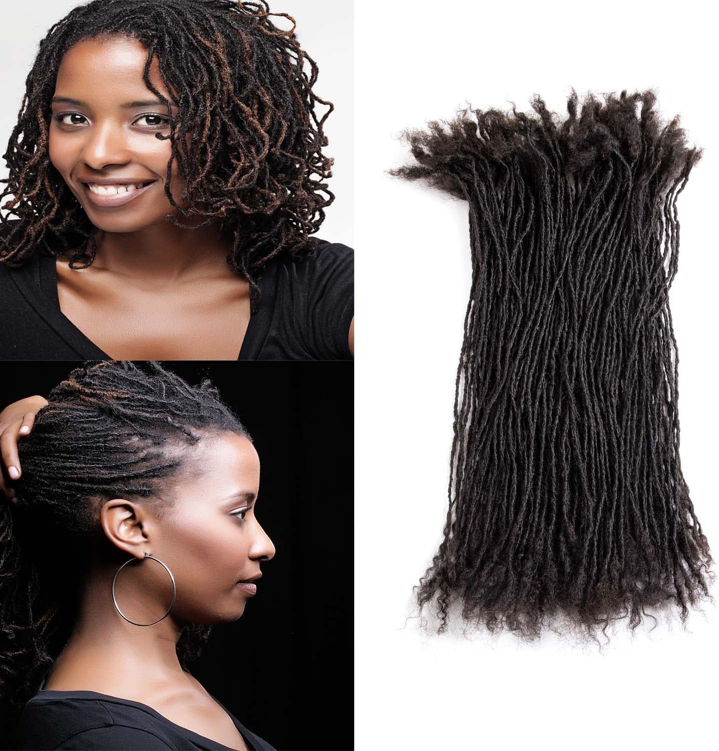 Amazon.com : 8 Inch 30 Strands Dreadlock Extensions for Women/Men 100% ...